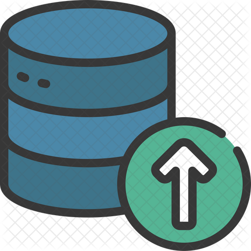 Database Update Icon - Download in Colored Outline Style Database Update Icon - Download in Colored Outline Style