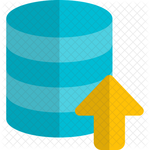 Database Upload Icon - Download in Flat Style