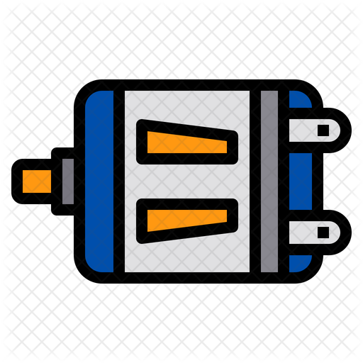 Dc Motor Icon - Download in Colored Outline Style Dc Motor Icon - Download in Colored Outline Style