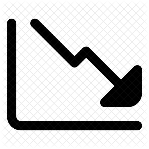 Decrease Chart Icon - Download in Glyph Style