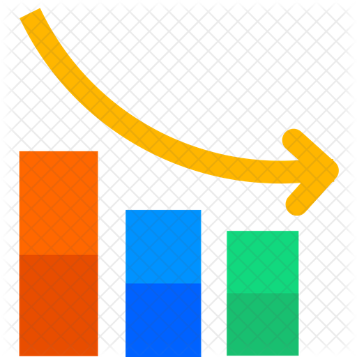 Decrease Chart Icon - Download in Flat Style