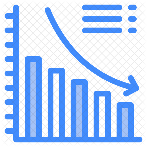 Decrease Chart Icon - Download in Dualtone Style