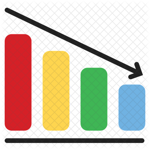 Decrease Chart Icon - Download in Flat Style