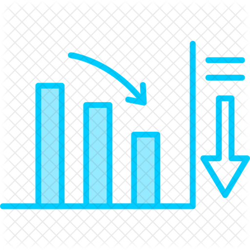 Decrease Chart Icon - Download in Dualtone Style