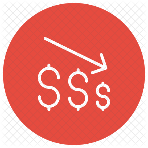 Decrease graph Icon - Download in Glyph Style