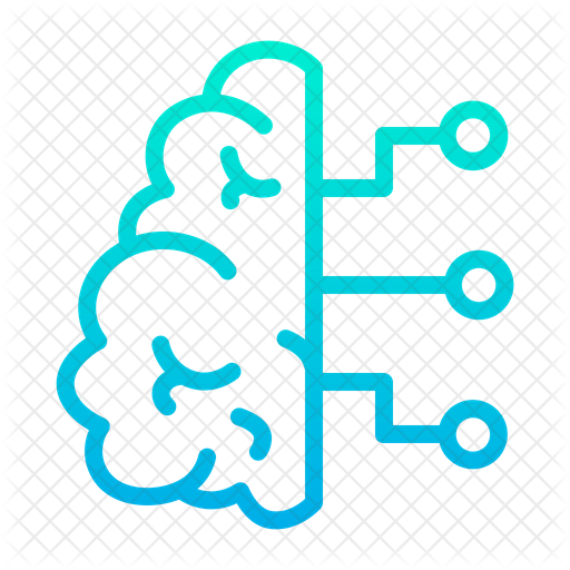 Digital Brain Icon - Download in Gradient Style Digital Brain Icon - Download in Gradient Style