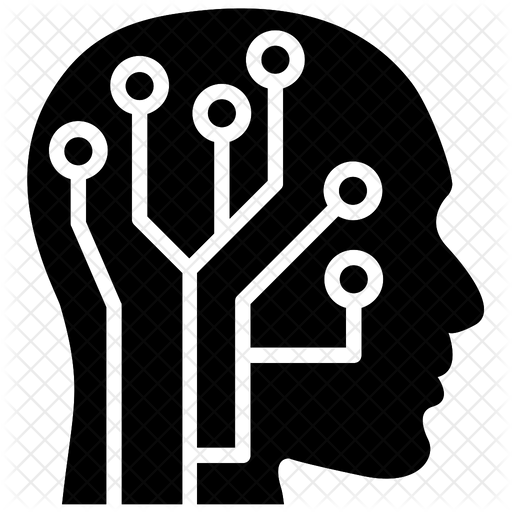 Digital Brain Icon - Download in Glyph Style Digital Brain Icon - Download in Glyph Style