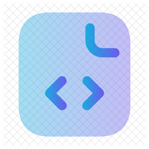 Document Coding Icon - Download in Gradient Style Document Coding Icon - Download in Gradient Style