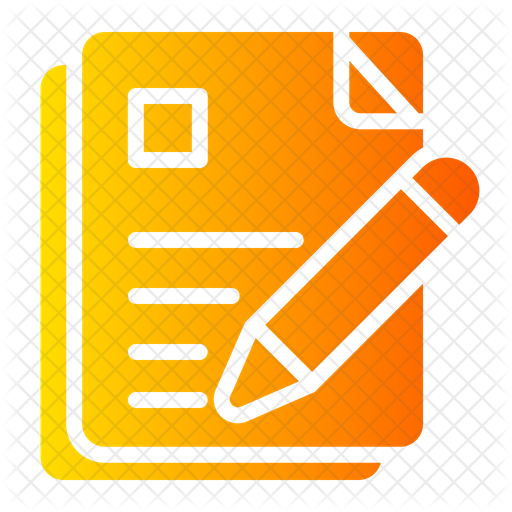 Edit File Icon - Download in Gradient Style