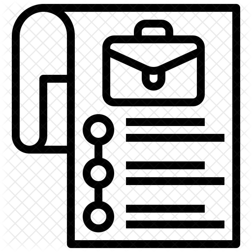 Employment History Icon - Download in Line Style