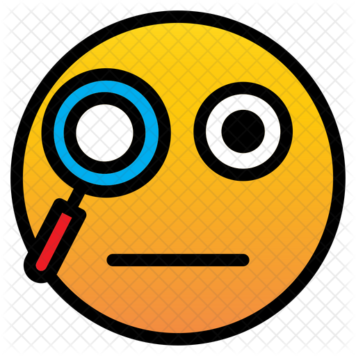 Face With Monocle Emoji Icon Download In Colored Outline Style