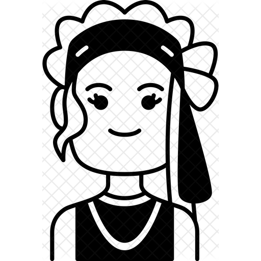 Flapper Girl Icon Download In Glyph Style