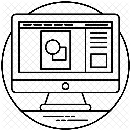 Graphics Software Icon - Download in Line Style