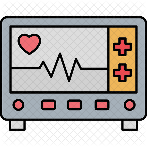 Heartbeat Tracker Icon - Download in Colored Outline Style
