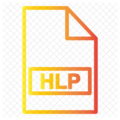 Hlp File Icon Download In Gradient Style