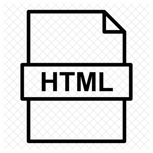 Html document Icon - Download in Line Style