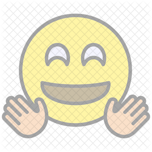 Hugging Face Emoji Icon Download In Colored Outline Style