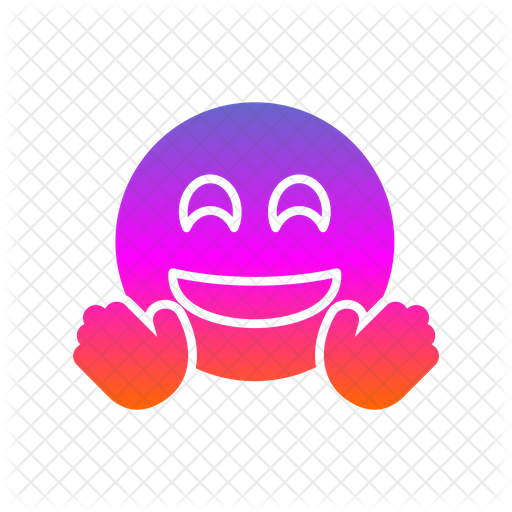 Hugging Face Emoji Icon Download In Gradient Style