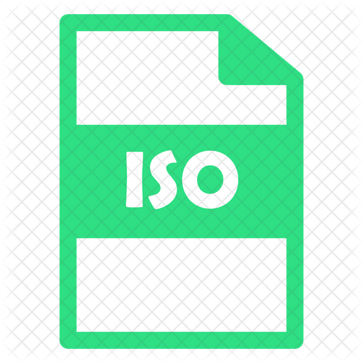 Iso File Icon - Download in Flat Style