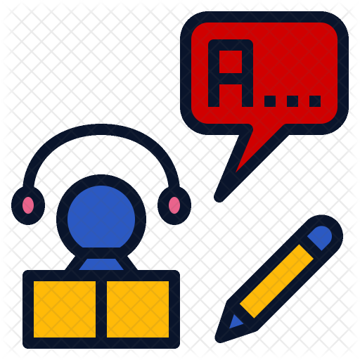 Language Icon - Download in Colored Outline Style