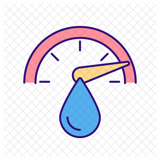 Low Water Pressure Icon Download In Colored Outline Style