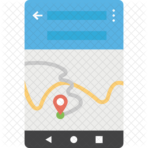 Map App Icon - Download in Flat Style