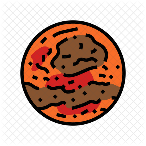 Mars Planet Icon - Download in Colored Outline Style