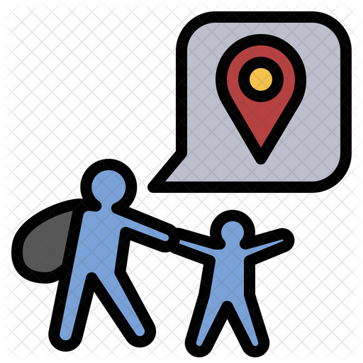 Migration Icon - Download in Colored Outline Style Migration Icon - Download in Colored Outline Style