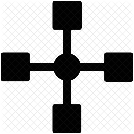 Network diagram Icon - Download in Glyph Style