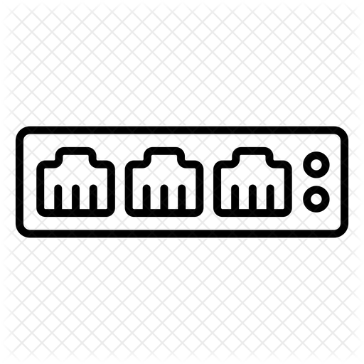 Network Switch Icon - Download in Line Style