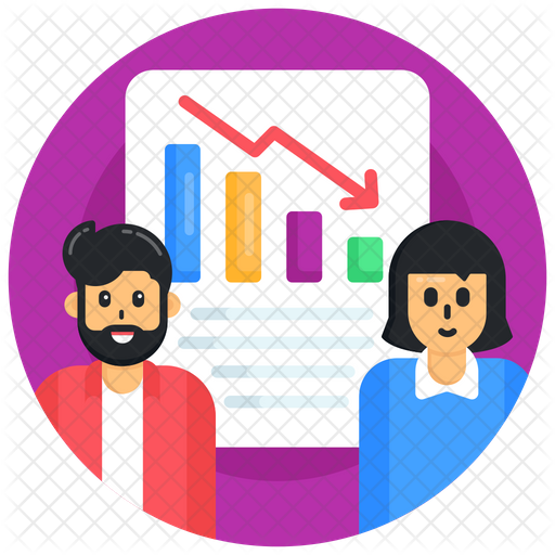 Free Population Decrease Chart Icon of Flat style - Available in SVG ...