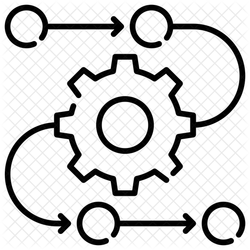 Process Diagram Icon - Download in Line Style