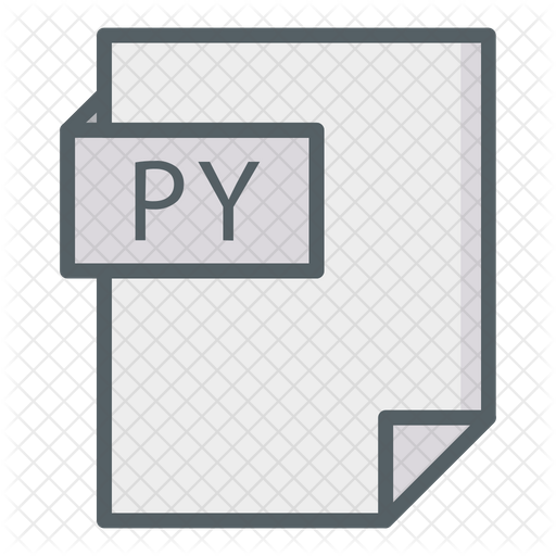 Py File Icon - Download in Colored Outline Style