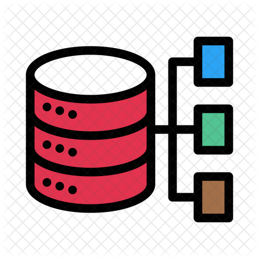 Relational Database Icon - Download in Colored Outline Style Relational Database Icon - Download in Colored Outline Style