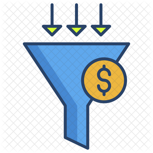 Sales Pipeline Icon - Download in Colored Outline Style Sales Pipeline Icon - Download in Colored Outline Style