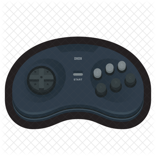 Sega Genesis Controller Icon Download In Colored Outline Style
