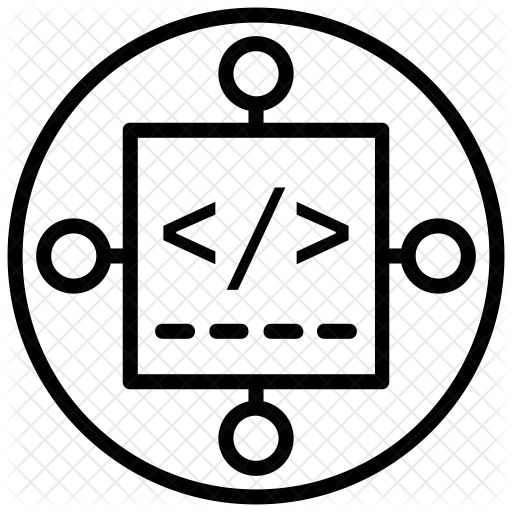 Source Code Icon - Download in Line Style