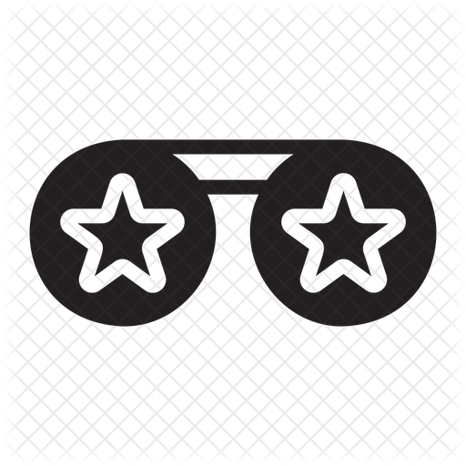 Star Glasses Icon Download In Glyph Style