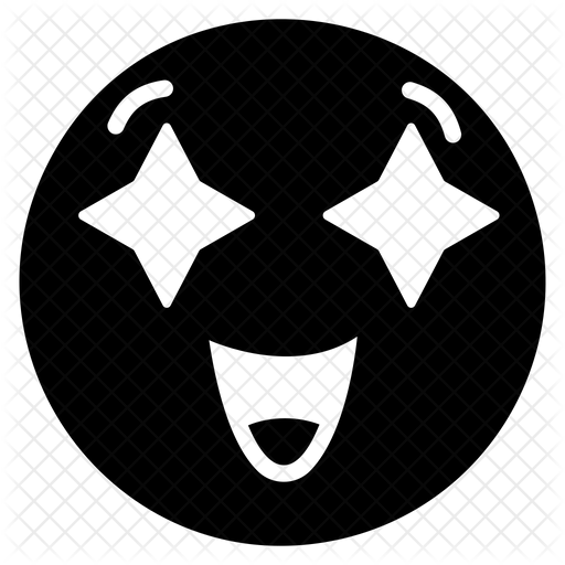 Starstruck Emoji Icon Download In Glyph Style