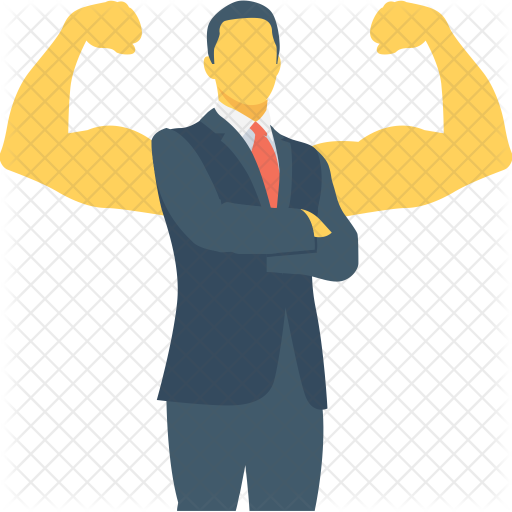 Strong businessman Icon - Download in Flat Style