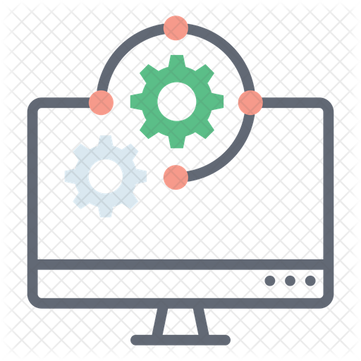 System Configuration Icon - Download in Colored Outline Style