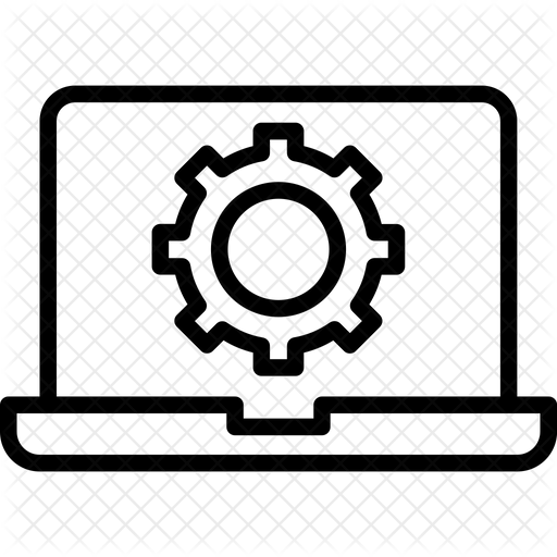 System Configuration Icon - Download in Line Style