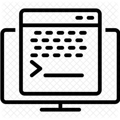 Terminal Icon - Download in Line Style
