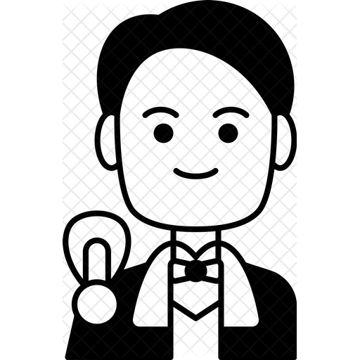 Thomas Alva Edison Icon - Download in Glyph Style Thomas Alva Edison Icon - Download in Glyph Style