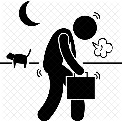 Tired Worker Icon Download In Glyph Style