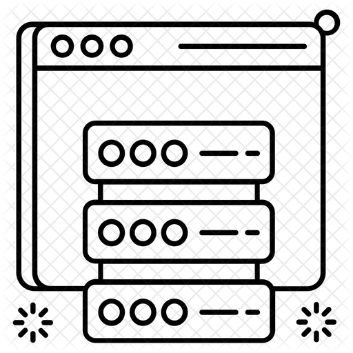 Web Server Icon - Download in Line Style