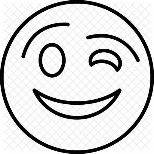 Wink Emoji Emoji Icon Download In Line Style
