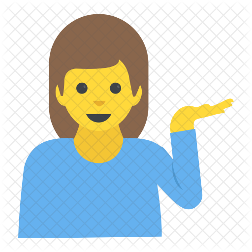 Woman Tipping Hand Icon Download In Flat Style