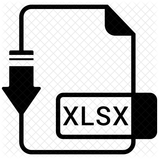 Xlsx file Icon - Download in Glyph Style Xlsx file Icon - Download in Glyph Style