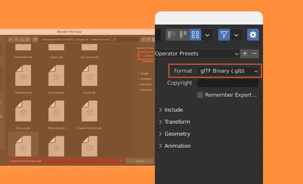 How to Export glTF Files From Blender | IconScout Blogs